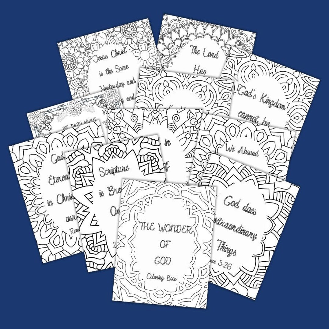The Wonder of God Coloring Book - Etsy