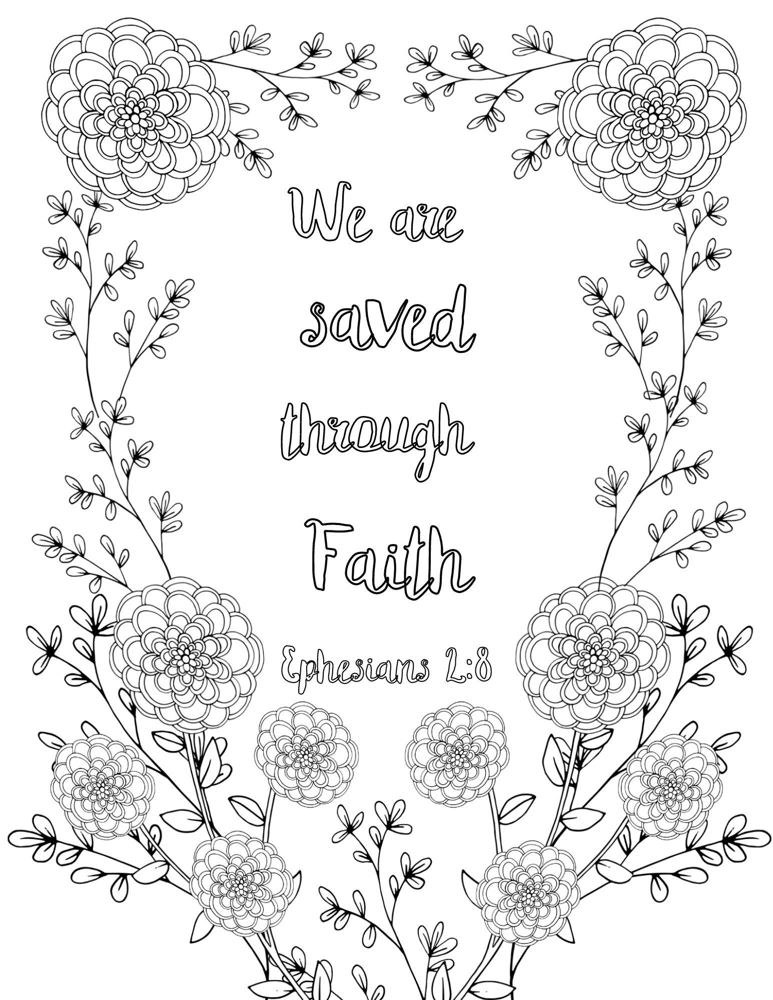 Faith Coloring Book: Bible Verse Pages for Adults (printable) - Etsy
