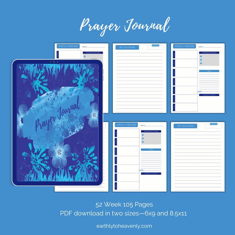 Women's Prayer Journal, 52 Week Spiritual Reflection (PDF Download) - Etsy