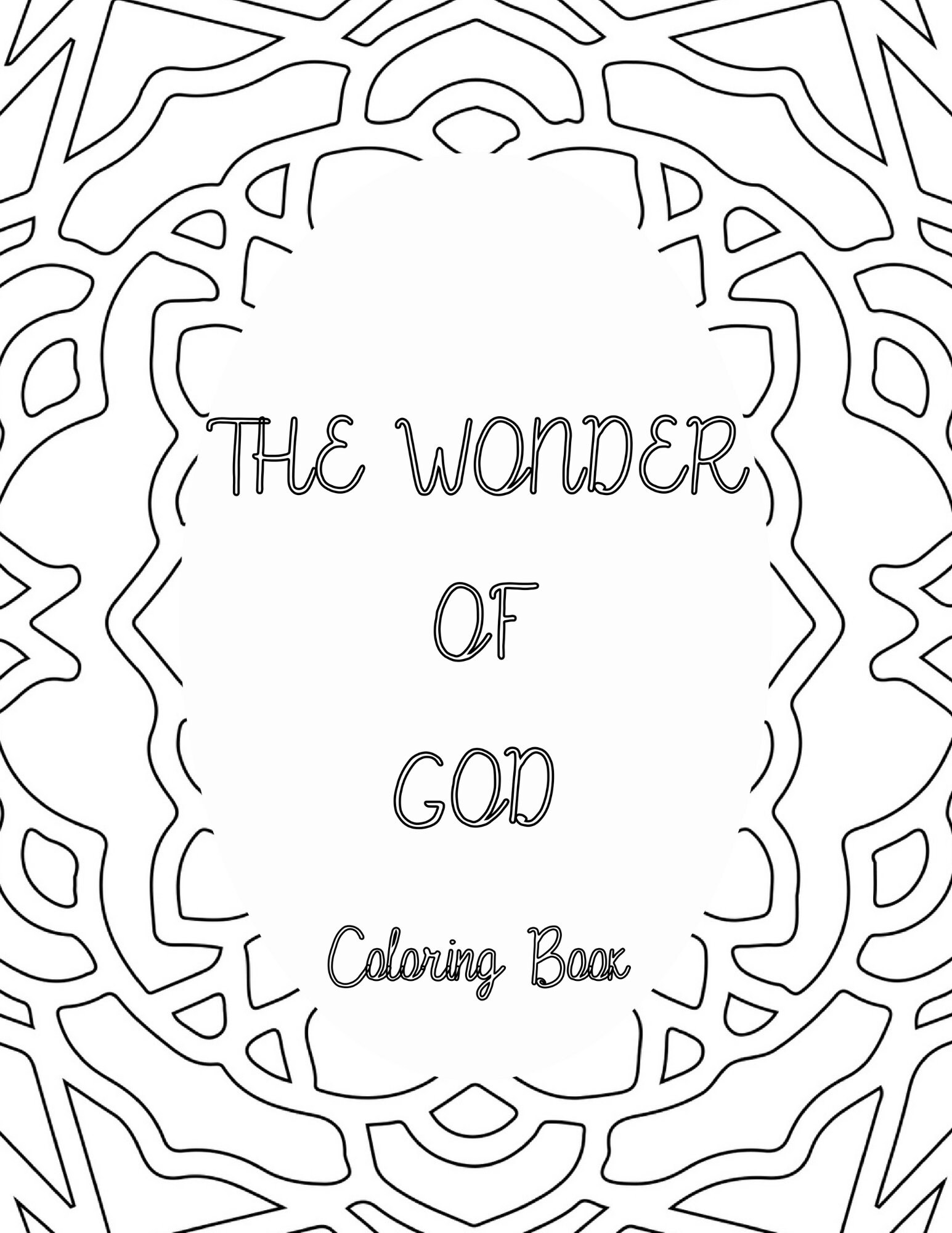 The Wonder of God Coloring Book - Etsy