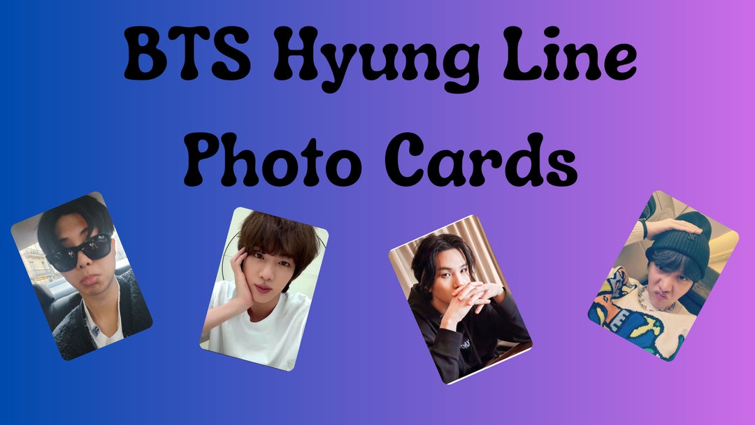 BTS Hyung Line Photo Cards RM Jin Suga J-hope - Etsy
