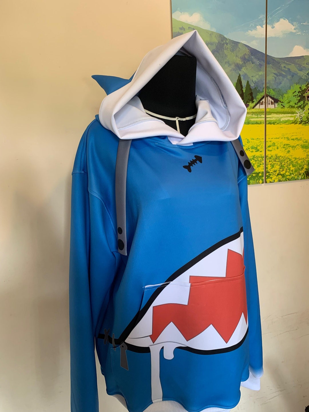 Gawr Gura Hoodie Jumper Costume Cosplay Virtual Youtuber - Etsy Canada
