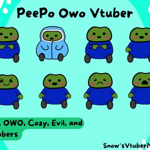 Peepo Owo Vtuber Model - Fully Rigged Vtuber Model - Multiple Toggles ...