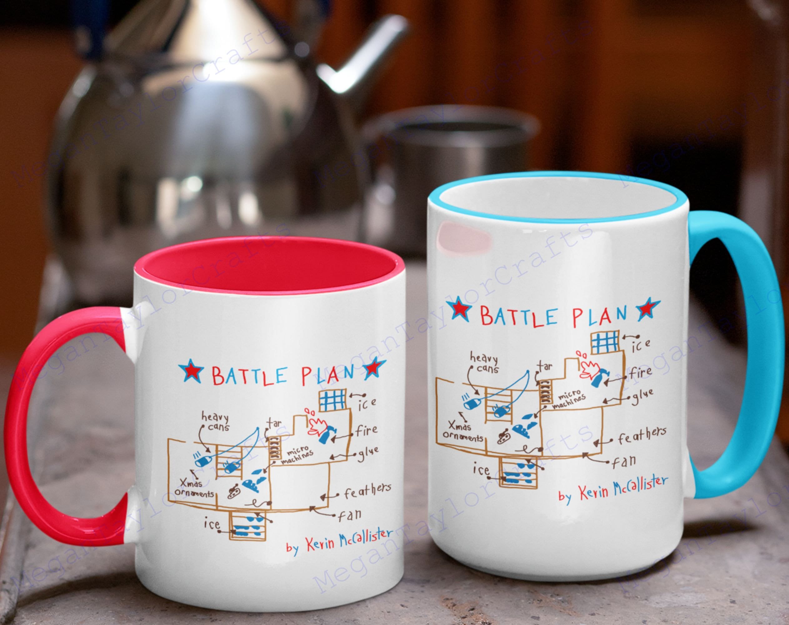 Home Alone Plan Mug, Gift for Her Accent Mugs sold by Timber Mimi | SKU ...