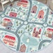 City Map Kids Room Rug, Nursery Room Carpet , Baby Room Circle Area Rug ...