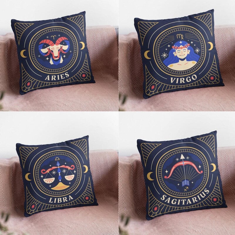 Zodiac Sign Pillow Covers - Etsy