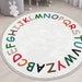 Alphabet Design Round Rug for Kids Room, Nursery Room Decorative Area ...