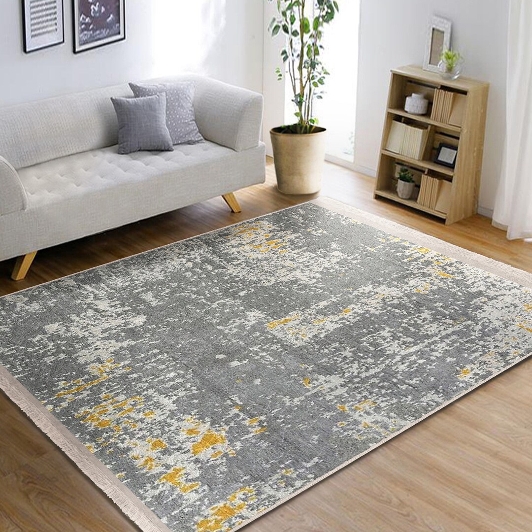 Vintage Area Rug, Decorative Machine-washable Non-slip Rug, Boho Living ...
