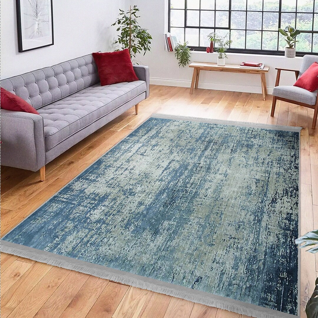Modern Home Rug, Living Room Decorative Washable Rug, Non Slip ...
