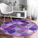 Purple Decorative Round Rug Purple Living Room Area Carpet - Etsy