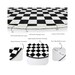 Checkered Round Rug, Black and White Checkered Circle Rug, Living Room ...
