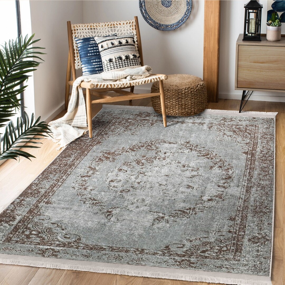 Vintage Rug, Traditional Decorative Rugs, Living Room Design Non Slip ...