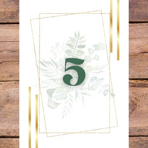 1-5 Numbers, Printable Number Signs, Table Numbers, Item Numbers ...