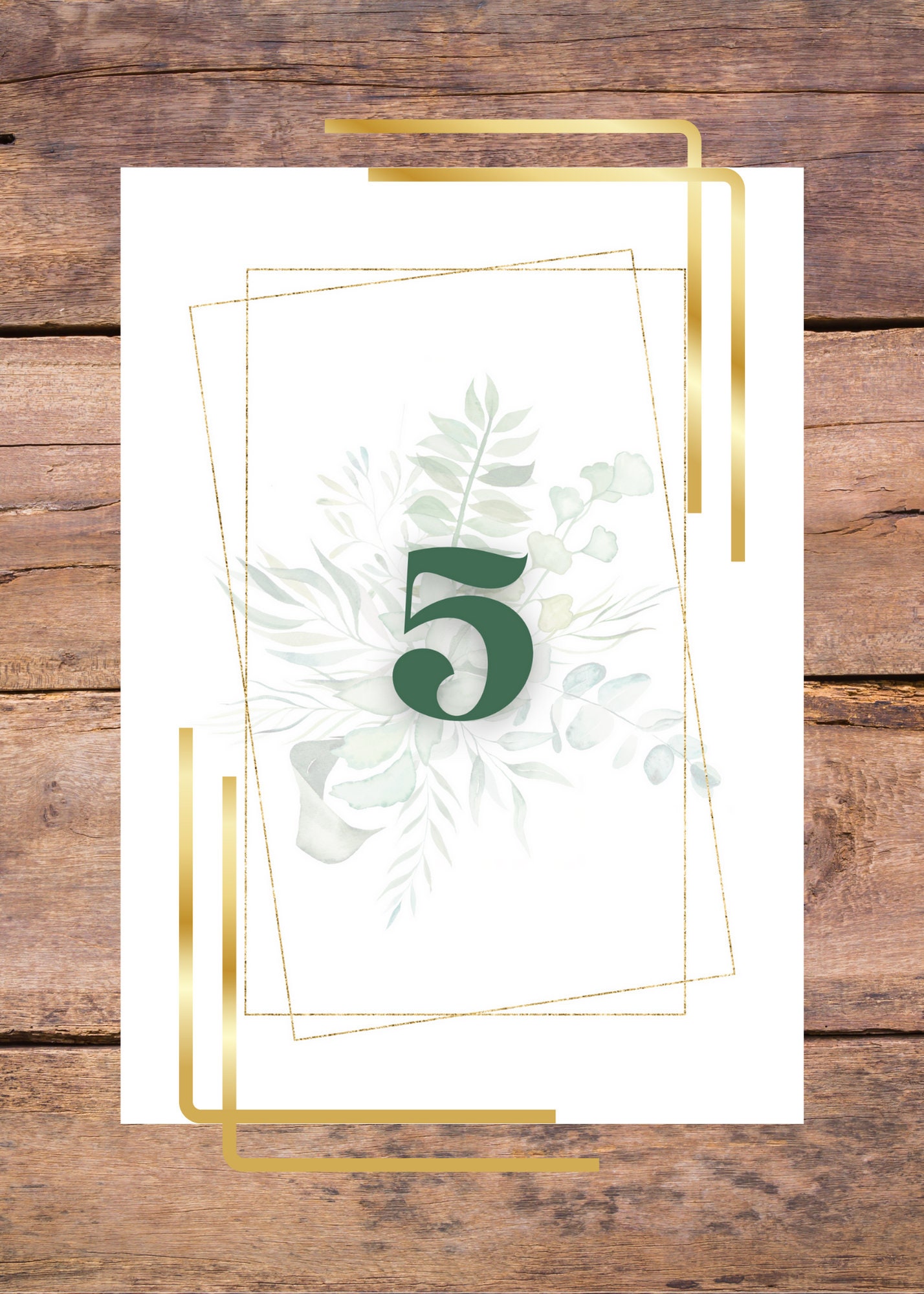 1-5 Numbers, Printable Number Signs, Table Numbers, Item Numbers ...