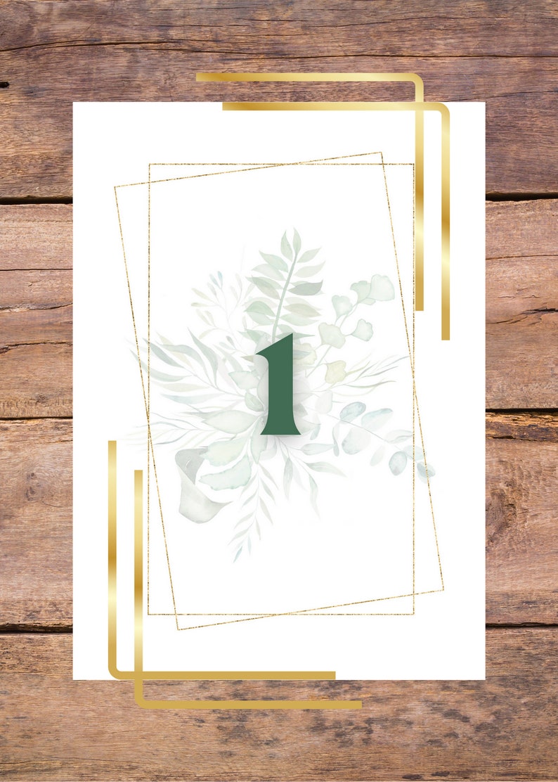 1-5 Numbers, Printable Number Signs, Table Numbers, Item Numbers ...