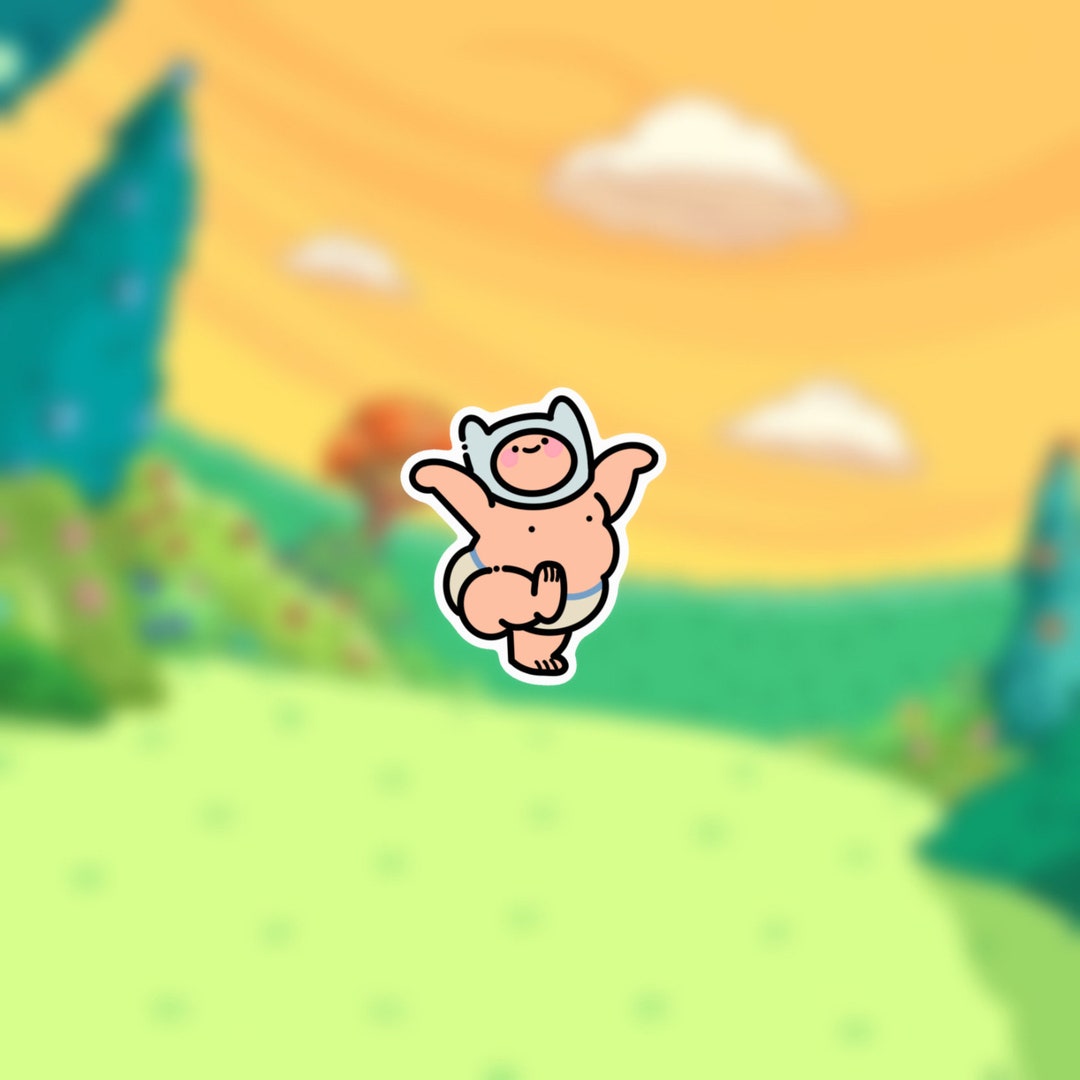 Cute Baby Finn & Friends Sticker | Adventure Tīme Sticker | Punch Yo ...
