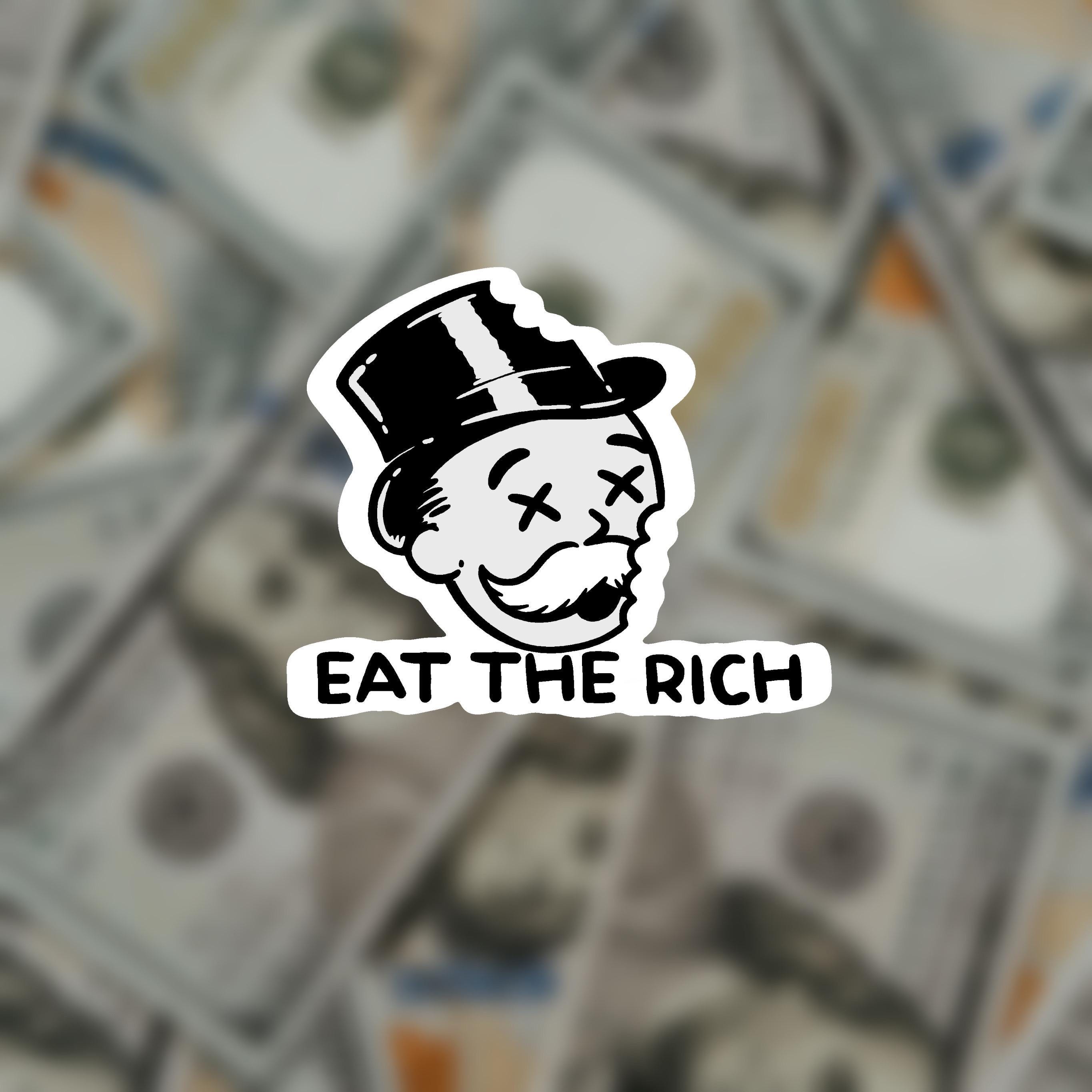Monopoly Man Sticker | Eat the Rich Decal for Laptops, Cars & More ...