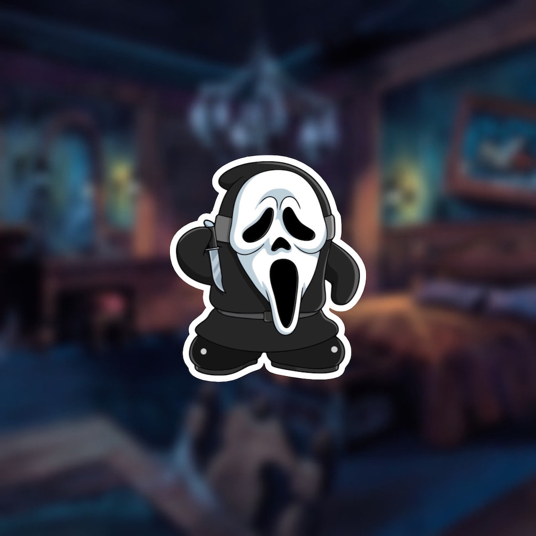 Shy Guy Dressed as Ghost Face Sticker | Creepy Cute Horror Decor ...