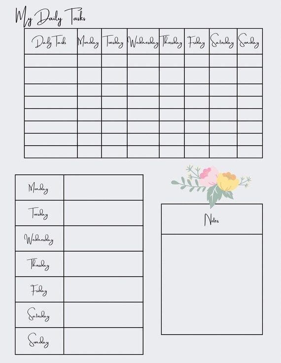 Digital Task File-printable - Etsy