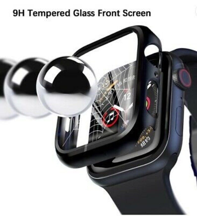 Apple Watch Overall Protective Hard Case With Glass Screen Protector ...