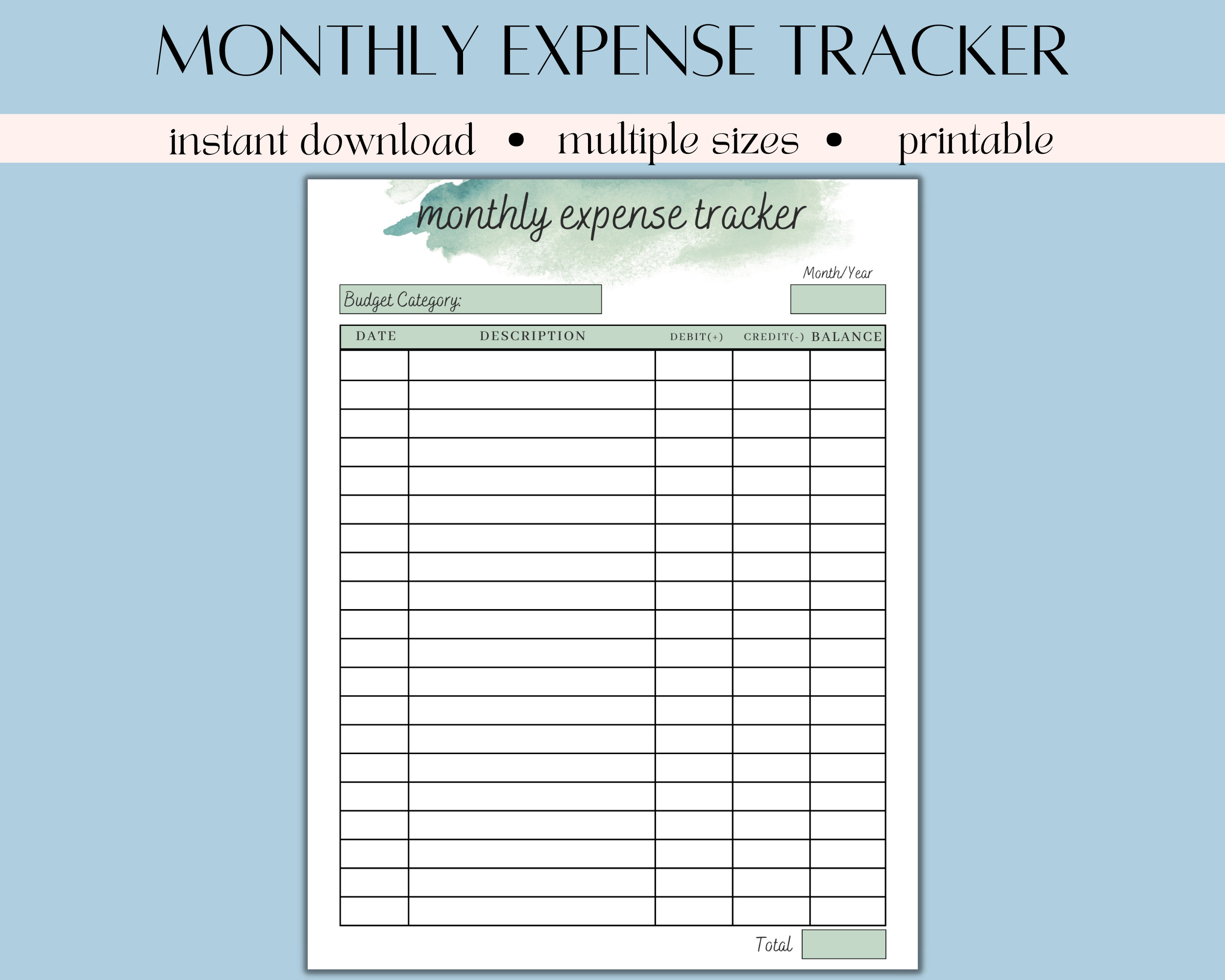 Expense Tracker Printable, Spending Tracker, Spending Log, Purchase ...
