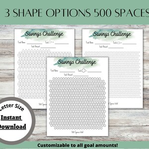 Money Saving Challenge Printable, Savings Tracker PDF Printables ...