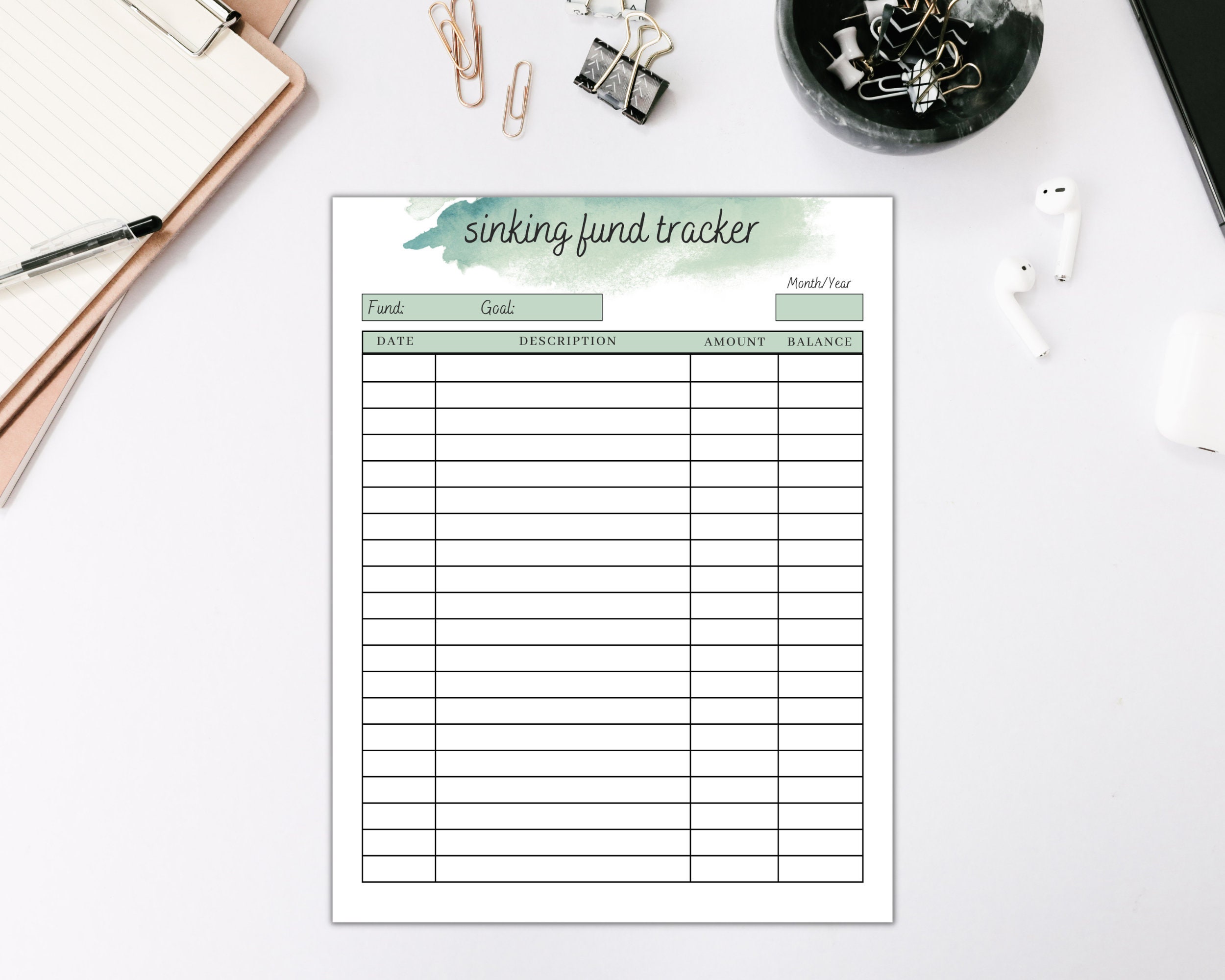 Sinking Funds Tracker | Sinking Funds Tracker Pdf | Savings Tracker ...
