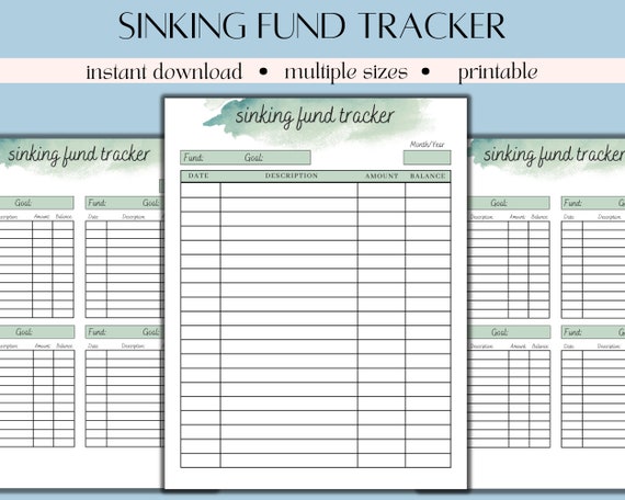 Sinking Funds Tracker Sinking Funds Tracker Pdf Savings - Etsy