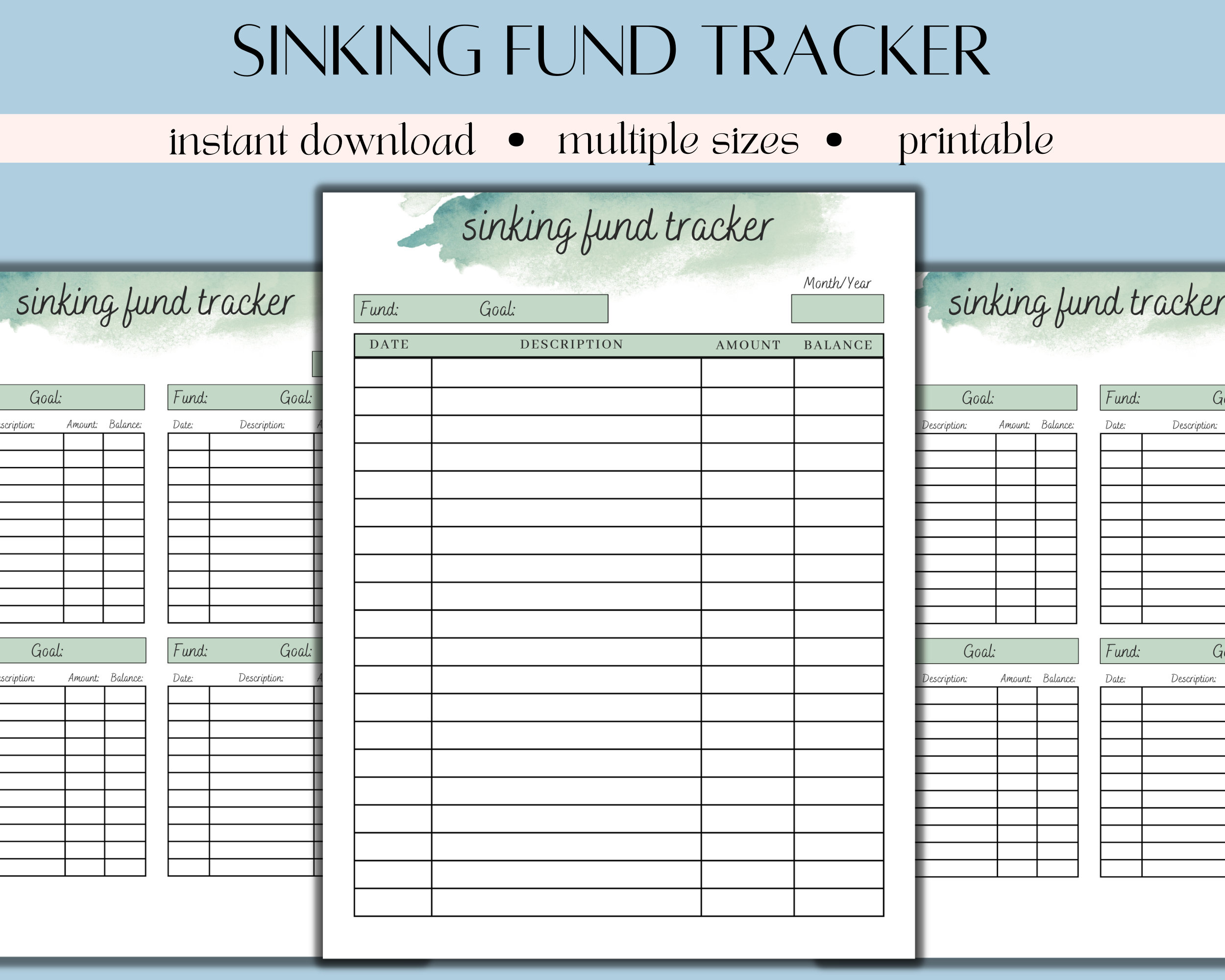 Sinking Funds Tracker | Sinking Funds Tracker Pdf | Savings Tracker ...