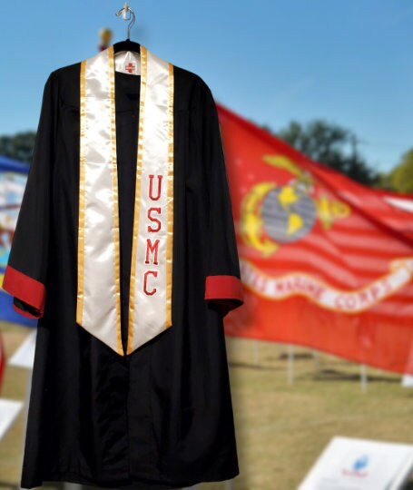 USMC Themed Graduate Stole - Etsy
