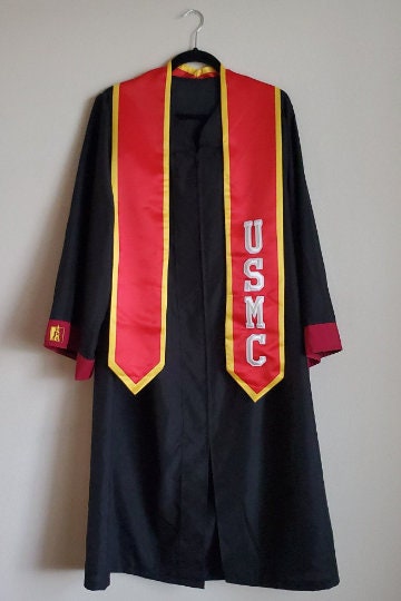USMC Themed Graduate Stole - Etsy