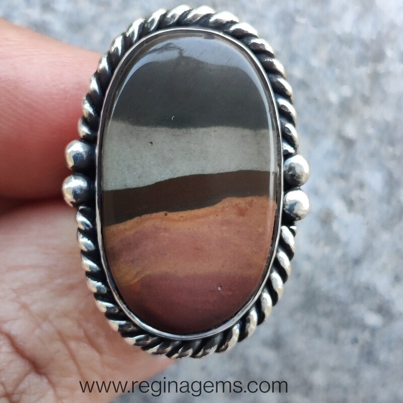 Jasper Ring - Etsy