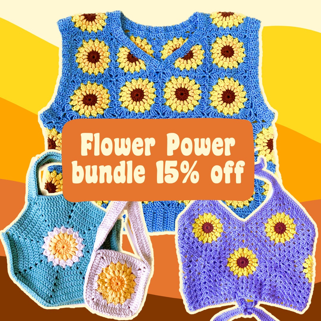 FLOWER POWER Crochet Pattern BUNDLE 15% Off - Etsy