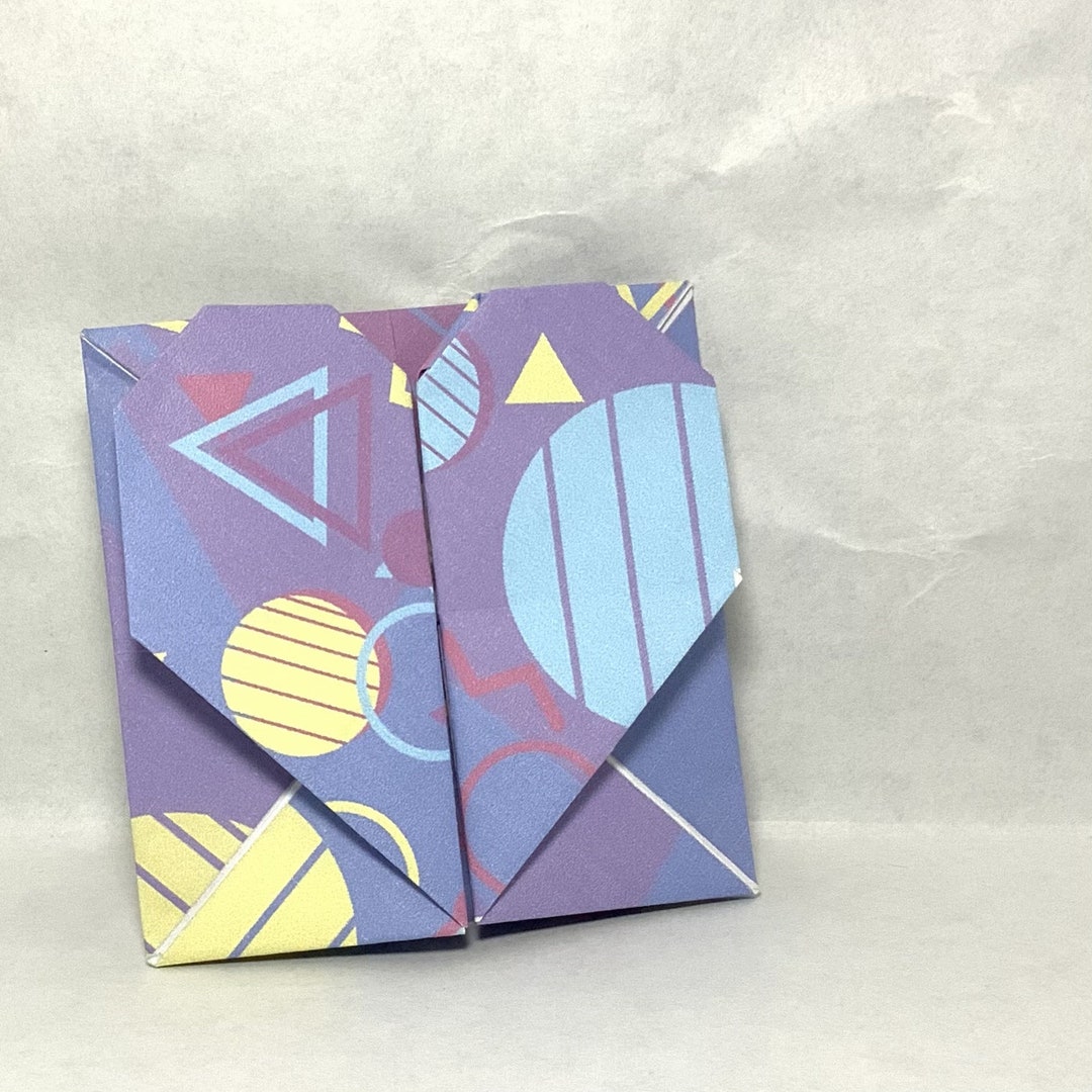 Lilac Wacky 90s Nostalic DIY Origami Pocket Heart Printable - Etsy