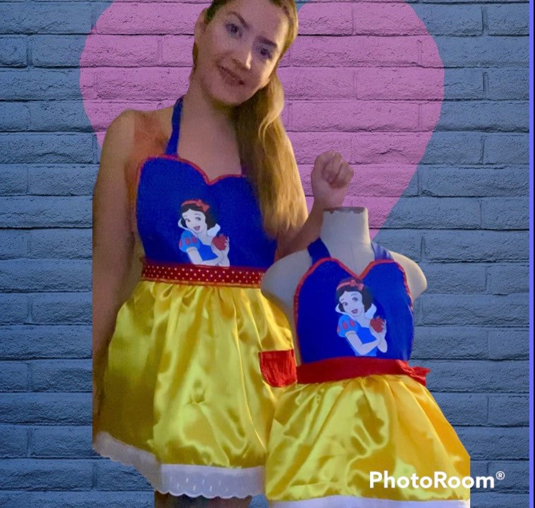 Snow White Apron Woman Adult Princess Aprons Snow White Cute - Etsy