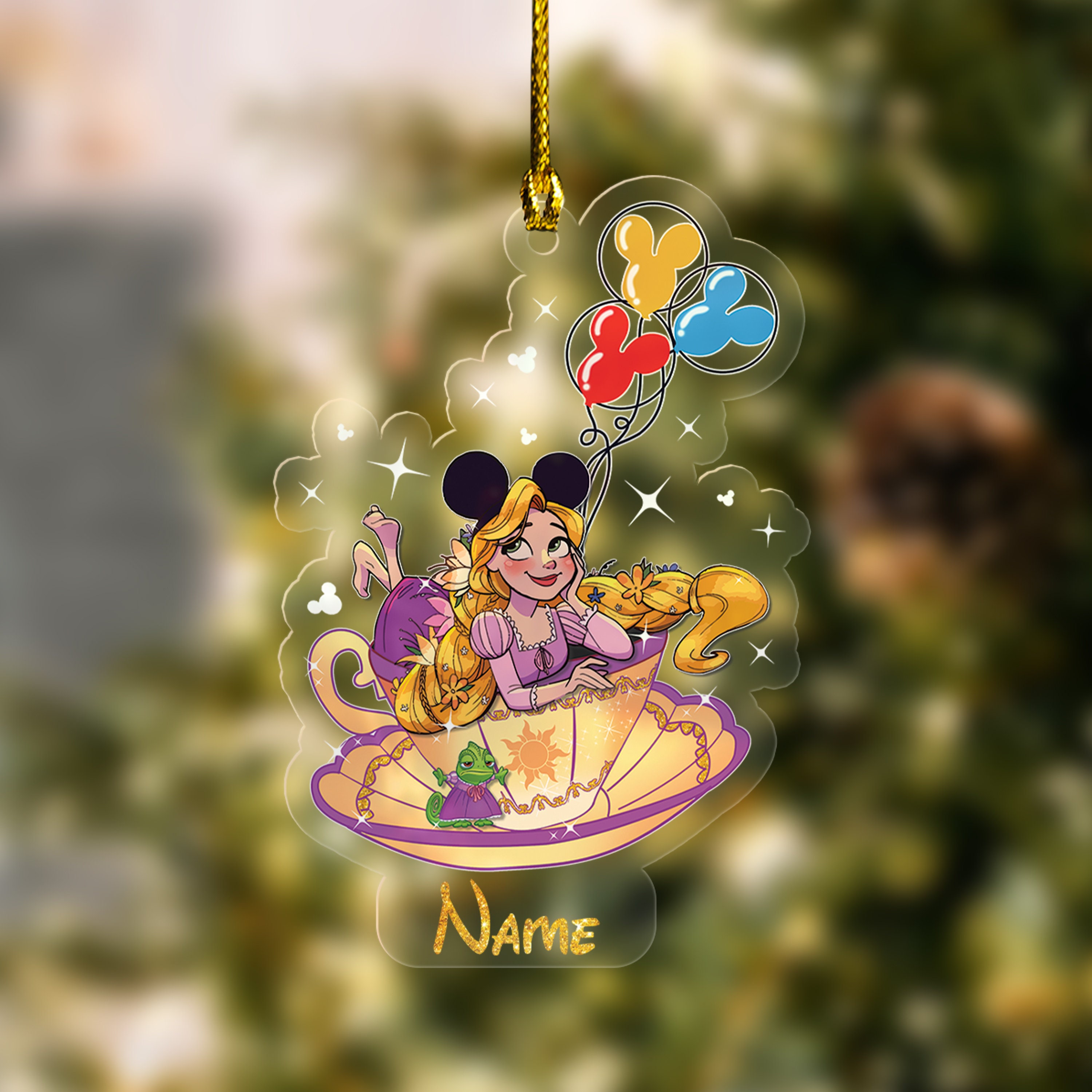 Personalized Rapunzel Princess Christmas Ornament, Tangled Ornament ...