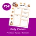 Daily Fall Planner Printable Pages Agenda PDF Planner Pages Planner ...