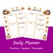 Daily Fall Planner Printable Pages Agenda PDF Planner Pages Planner ...