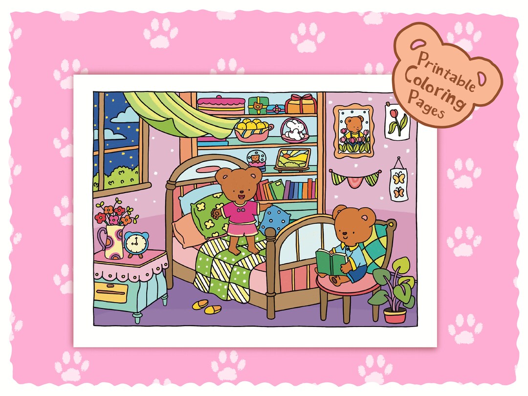 Toffee Friends Coloring Pages | Happy Summer, Cozy Printable (PNG File ...