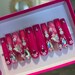 4XL Square Extendo Hot Pink Barbie Inspired Nails Press on Nailsbling ...
