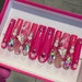 4XL Square Extendo Hot Pink Barbie Inspired Nails Press on Nailsbling ...