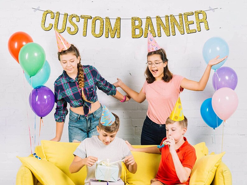 Personalised Happy 6 Months Birthday Banner for Men Women Girls Boys ...