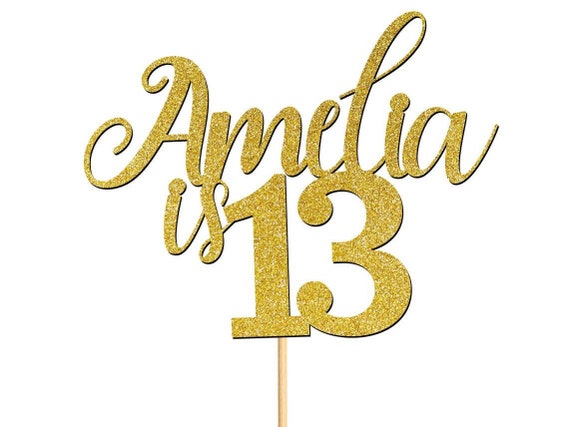 Personalised 13th Birthday Cake Topper Custom Toppers 7th - Etsy