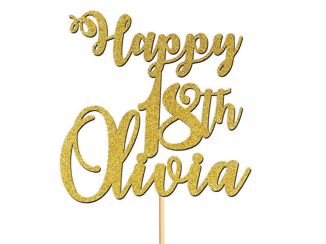Personalised 18th Birthday Cake Topper Custom Toppers | 21st 25th Name ...