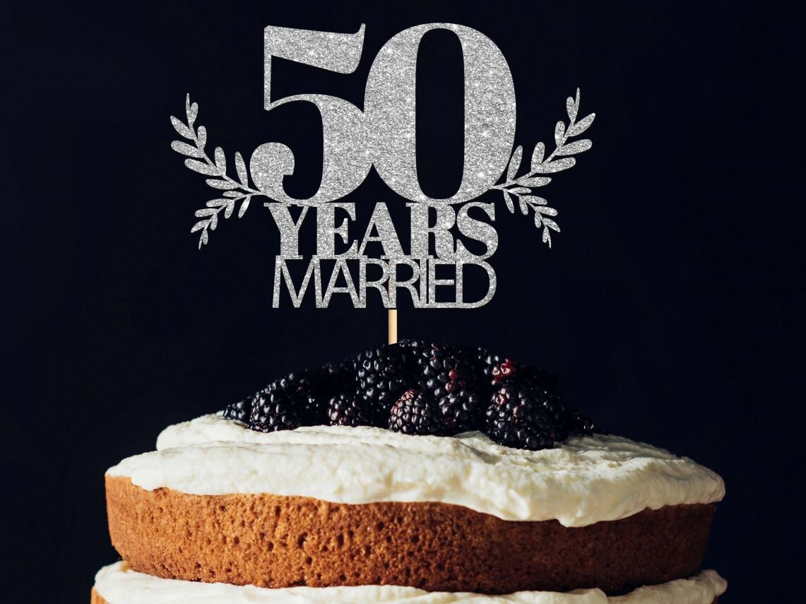 Personalised 50th Wedding Anniversary Cake Topper Custom Toppers | ANY ...