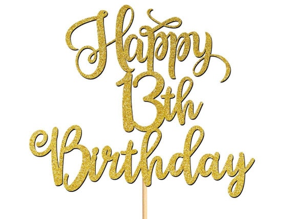 Personalised 13th Birthday Cake Topper Custom Toppers 7th - Etsy