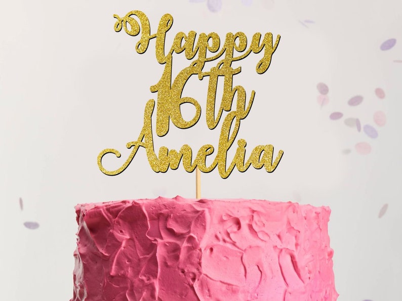 Personalised 16th Birthday Cake Topper Custom Toppers Sweet - Etsy