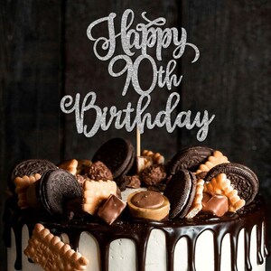 Personalised 90th Birthday Cake Topper Custom Toppers | 50th 60th 70th ...