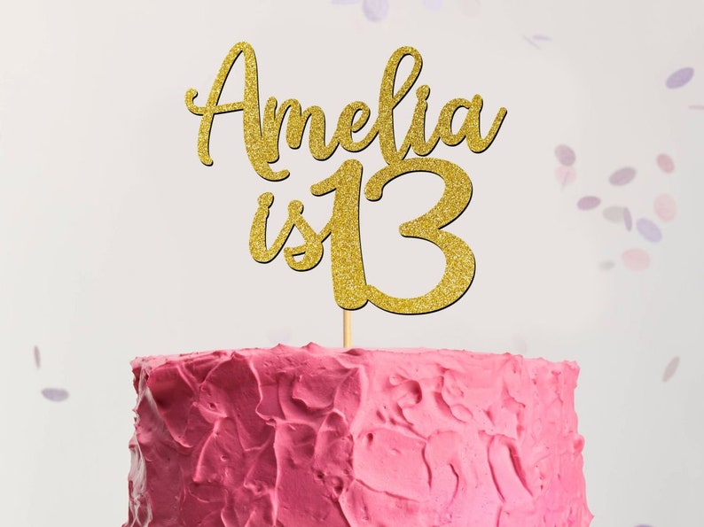 Personalised 13th Birthday Cake Topper Custom Toppers 7th - Etsy
