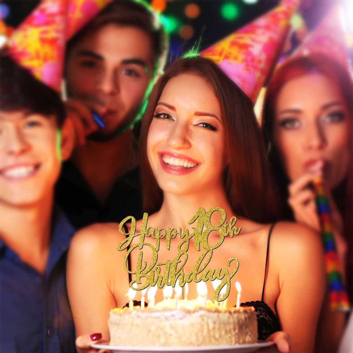 Personalised Happy 18th Birthday Cake Topper Custom Toppers - Etsy